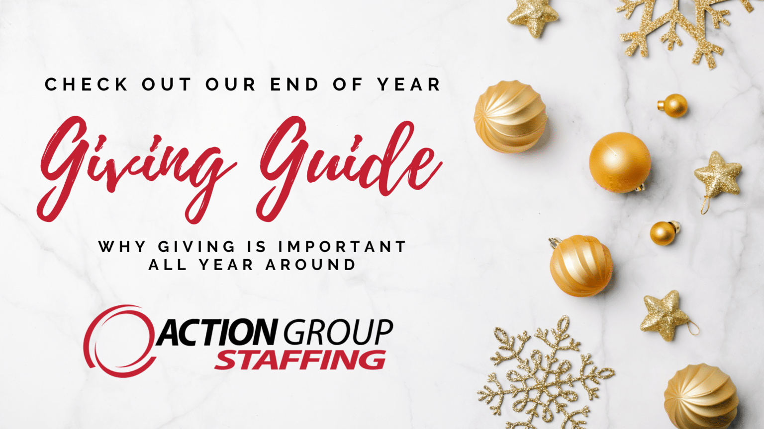 Our End-of-Year Giving Guide | Action Group Staffing